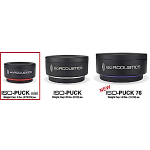 IsoAcoustics Iso-Puck Series Acoustic Isolators (Iso-Puck Mini, 6 lbs max/Unit, 8-Pack)