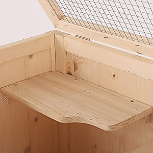 PawHut 5-Tier Wooden Hamster Cage Mice Habitat Rat Habitat with Openable Top, Front Door and Storage Shelf