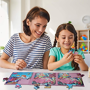 2 Set BST SHIER Magnetic Puzzles for Kids Ages 3 4 5 6, TWO-20 Piece Mermaid Animal Wooden Jigsaw Puzzles Book for Toddlers, Preschool Educational Toys for 3 4 5 6 Year olds Boys and Girls