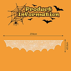 Halloween Decor Indoor White Halloween Fireplace Mantle Decorations Indoor Halloween Decorations White Lace Spiderweb Fireplace Covers Halloween Party Supplies Halloween Party Decorations