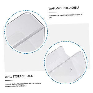 Cabilock 3pcs Shelf Wall Mounted Acrylic Rack Storage -Mounted Mounted Hanging Rack