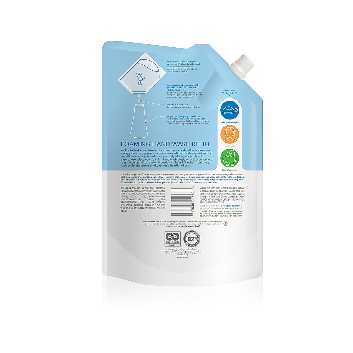 Method Foaming Hand Soap Refill, Sweet Water, 28 Fl oz, 6 pack, Packaging May Vary