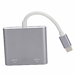 2 in 1 USB C Hub, Type C to HDMI Adapter Video Converter Docking Stations for Laptop Plug and Play