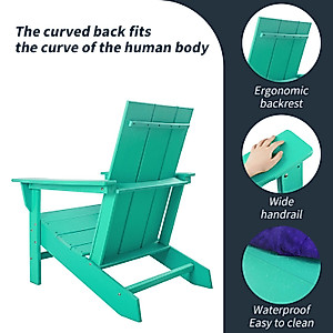 BIVODA Outdoor HDPE Adirondack Chair, Fire Pit Chair, Weather Resistant, Clearance (Aruba)