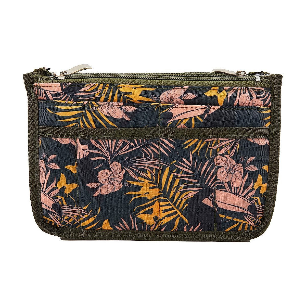 Periea Signature Purse Organizer Insert with Handles & 13 Pockets - 3 Sizes (Toucan, Small)