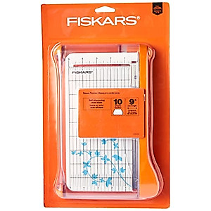 Fiskars 9 Inch Bypass Paper Trimmer (199130-1001),White