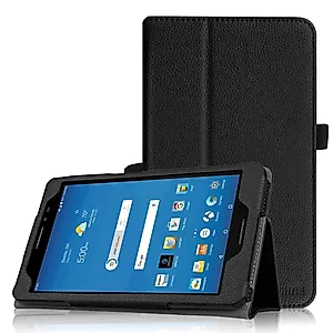 Fintie AT&T Trek 2 HD / U. S. Cellular ZPad 8 Case - Premium PU Leather Stand Cover with Auto Wake / Sleep for 8" ZTE Trek 2 HD K88 / ZPad 8 K81 Android Tablet, Black