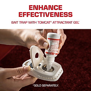 Tomcat Press 'N Set Mouse Trap for Indoor or Outdoor Use, Plastic Spring-Loaded Mouse Killer with Grab Tab, 2 Traps