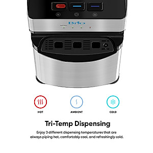 Brio Self Cleaning Bottleless Water Cooler Dispenser, UL Approved, Stainless Steel, Point of Use Drinking Water Filter, Hot, Cold, and Room Temperature
