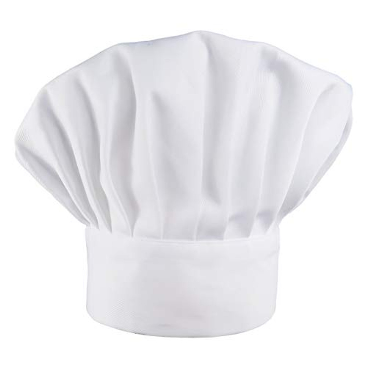 LilMents 6 Pack Chef Hat Set Elastic Baker Kitchen Catering Cooking Chefs Hats (White)