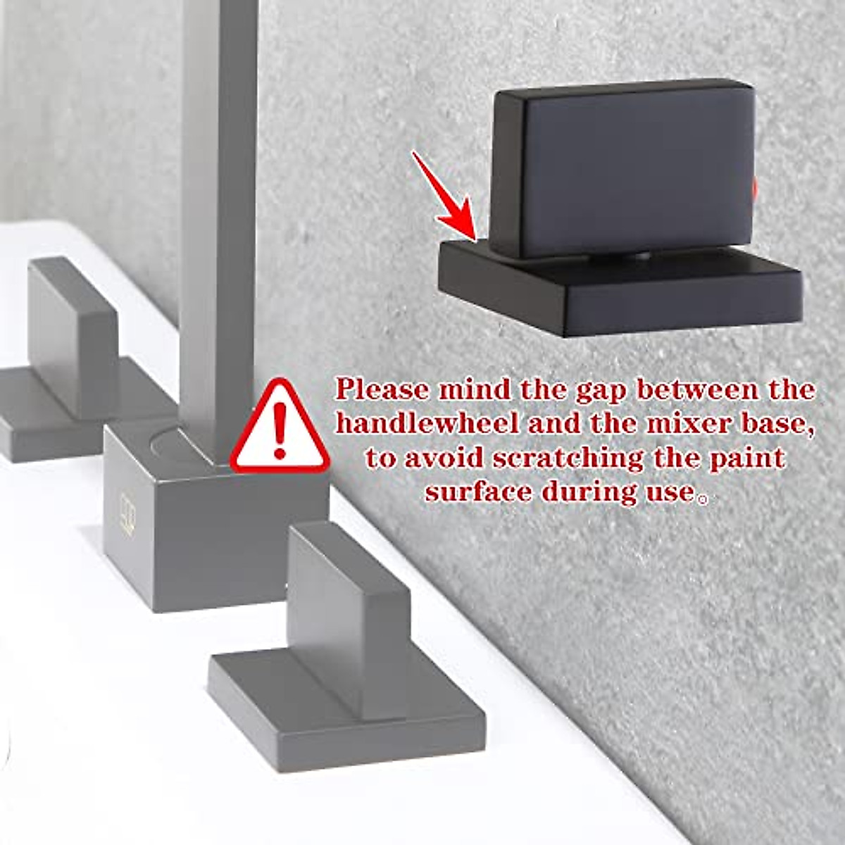 POP SANITARYWARE Matte Black 2-Handle 3 Holes Widespread Bathroom Sink Faucet with Pop-Up Drain Assembly Solid Brass 8 Inches Waterfall Bathroom Vanity Faucet Basin Mixer Faucets