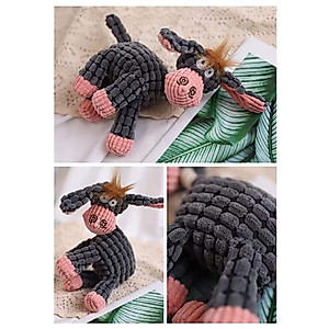 BODLYL Squeaky Plush Dog Toys Pack for Puppy, 2 Pack Durable Stuffed Animal Plush Chew Toys with Squeakers, Cute Soft Dog Toys for Teeth Cleaning, Interactive Dog Toys for Small, Medium Dogs (Set 2)