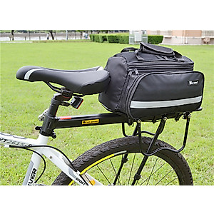 West Biking 110Lb Capacity Almost Universal Adjustable Bike Cargo Rack Cycling Equipment Stand Footstock Bicycle Luggage Carrier Racks with Reflective Logo