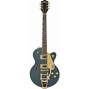 Gretsch G5655TG Electromatic Center Block Jr. Single-Cut Electric Guitar with Laurel Fingerboard, 22 Medium Jumbo Frets, Bigsby and Gold Hardware (Cadillac Green)