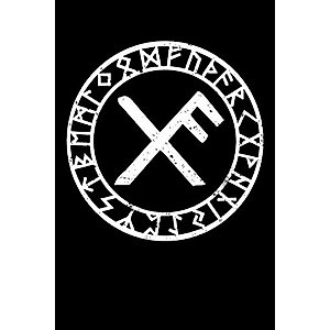 Viking Rune Meaning Good Luck: Blank Lined Notebook, Journal or Diary