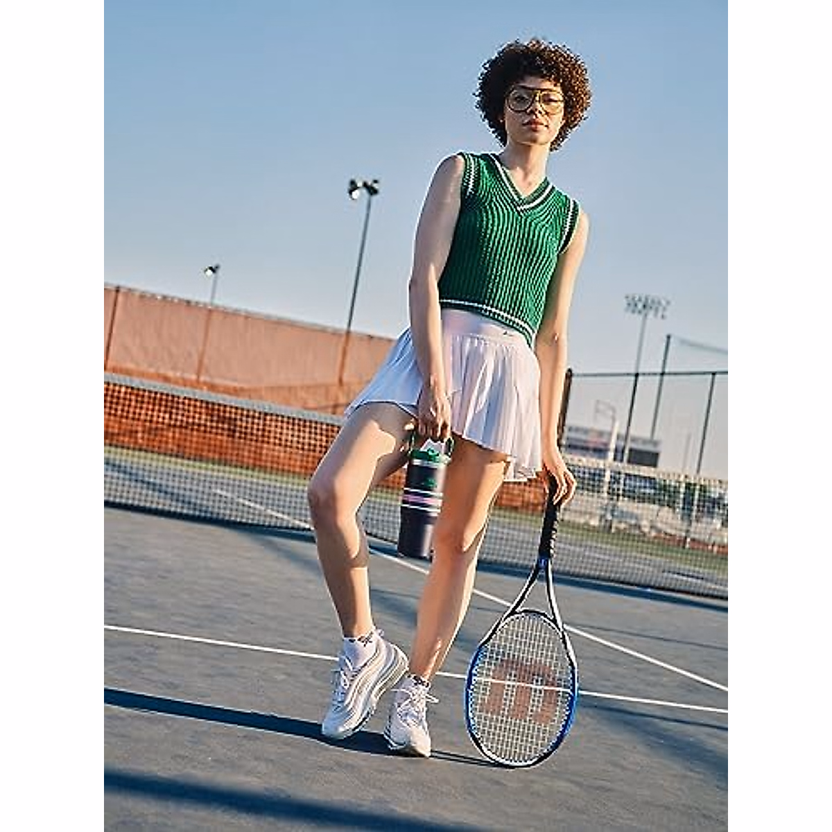 Stanley IceFlow Stainless Steel Tumbler - Vacuum Insulated Water Bottle for Home, Office or Car Reusable Cup with Straw Leak Resistant Flip Cold for 12 Hours or Iced for 2 Days, Navy Mesh, 30OZ