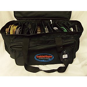 CablePhyle - Professional 12-Slot Cable File Gig Bag, for Cords, Sound Equipment, DJ Gear, Musician Accessories, CFB-LTE