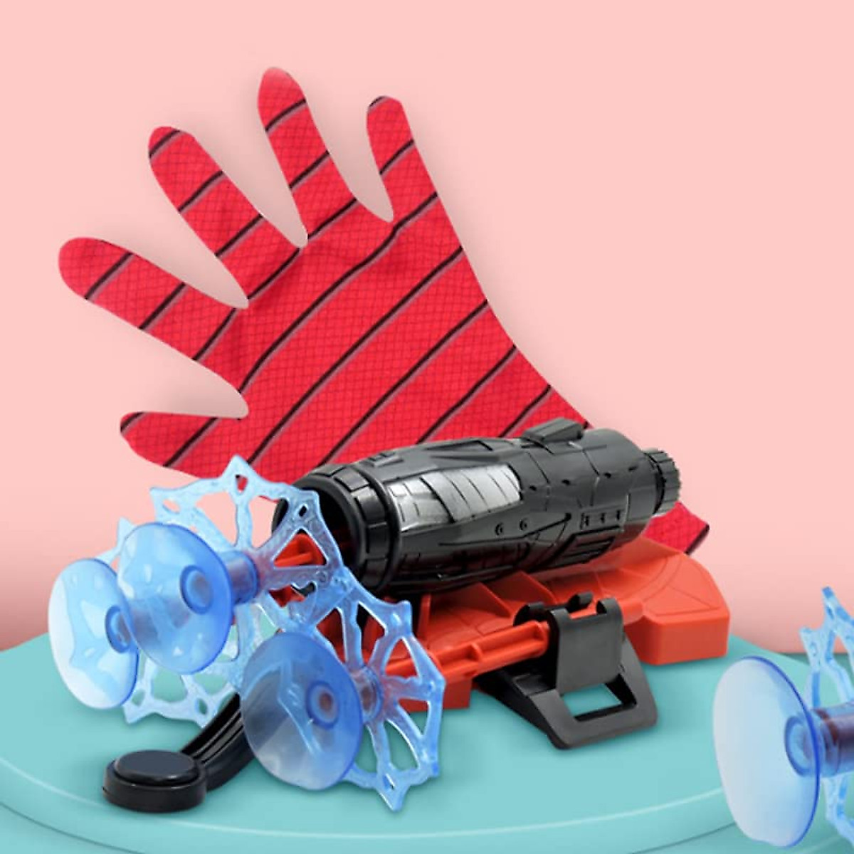 Kids Superhero LED Mask - Superhero Toys and Mask 4-10 Year Old Boy Superhero Gifts (Red-B)