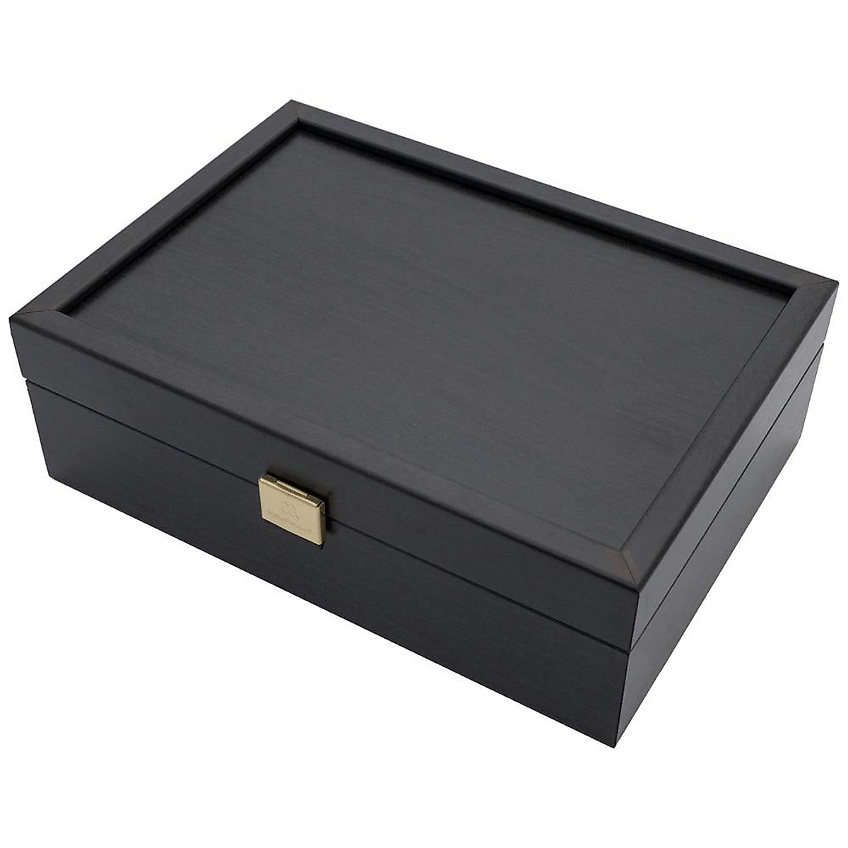 Handmade Wooden Storage Chess Box BLACK / Case for Standard Size Chess Pieces (32 pcs - up to 3,75" inch pieces - Chessmen Not Included)