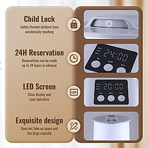 Towel Warmer - 25L Large Towel Warmers for Bathroom, Bucket Warmers with LED Display, Heat Timer 20/40/80 and Up to 24 Hour Delay Timer, Heater for oversized towels, bathrobes, and blankets, White