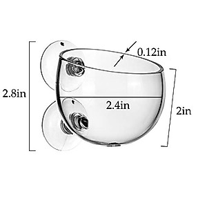 Hamiledyi Aquarium Plant Holder,Crystal Glass Aquatic Decor Plant Cup Pot with Suction Cups for Fish Tank Aquarium Aquascape Decoration,4 Pack