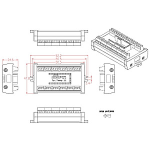 Terminal Block Breakout Board Module for Teensy 3.2, Screw Mount Version