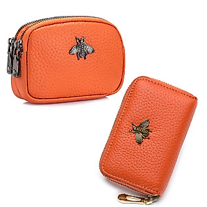 imeetu (Bundle of 2 Sets) Credit Card Holder Wallet and Small Women Coin Pouch