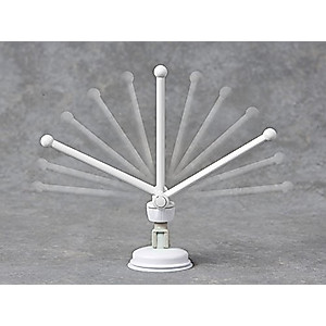 Changing Lifestyles Safe-er-Grip Drip Dry Portable Drying Rack, White with 3 prongs,11.5x17 Inch (Pack of 1)