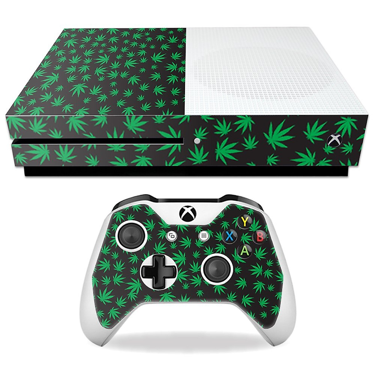 MightySkins Skin Compatible with Microsoft Xbox One S - Marijuana | Protective, Durable, and Unique Vinyl Decal wrap Cover | Easy to Apply, Remove, and Change Styles | Made in The USA