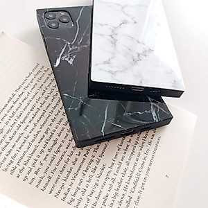 Cocomii Square Case Compatible with iPhone 11 Pro Max - Luxury, Slim, Glossy, Natural Patterns, Timeless Marble, Easy to Hold, Anti-Scratch, Shockproof (Black)