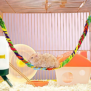 jiebor 6Pcs Sugar Glider Toys Cage Accessories Hanging Climbing Rope for Rat Ferret Hamster Parrot Small Birds Animal