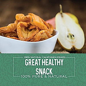 Dried Pears No Sugar Added 16 oz. Dried Fancy Pears Fresh Fruit, Dehydrated California Grown Pears, Unsweetened Dried Pears. All Natural, Non GMO. No Sugar Added Pears, 1 Pound