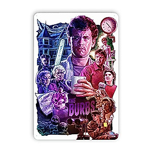 The Burbs Movie Poster Tin Painting Tin Sign Metal Sign Vintage Metal Poster Home Wall Decoration -W163, Multicolor, 8in x 12in