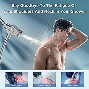 HOPOPRO Filtered Shower Head with Handheld Combo, Dual Water Softener Shower Head with Massage, High Pressure Shower Head with Filters for Hard Water, Remove Chlorine, Reduce Dry Itchy Skin
