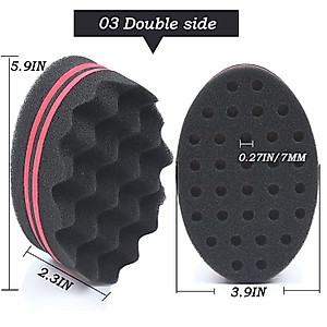 5 Pcs Curl Brush Set - Magic Twist Brush, Sponge Hair Pick for Men and Women (Blend)