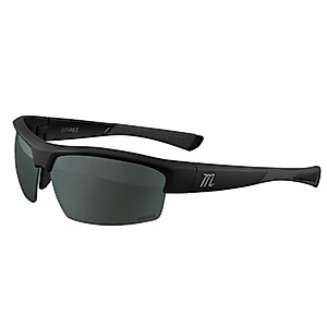 Marucci Sports - MV463 Matte Black-Green, with Charcoal Mirror (MSNV463-MB-BK) Baseball Performance Sunglasses