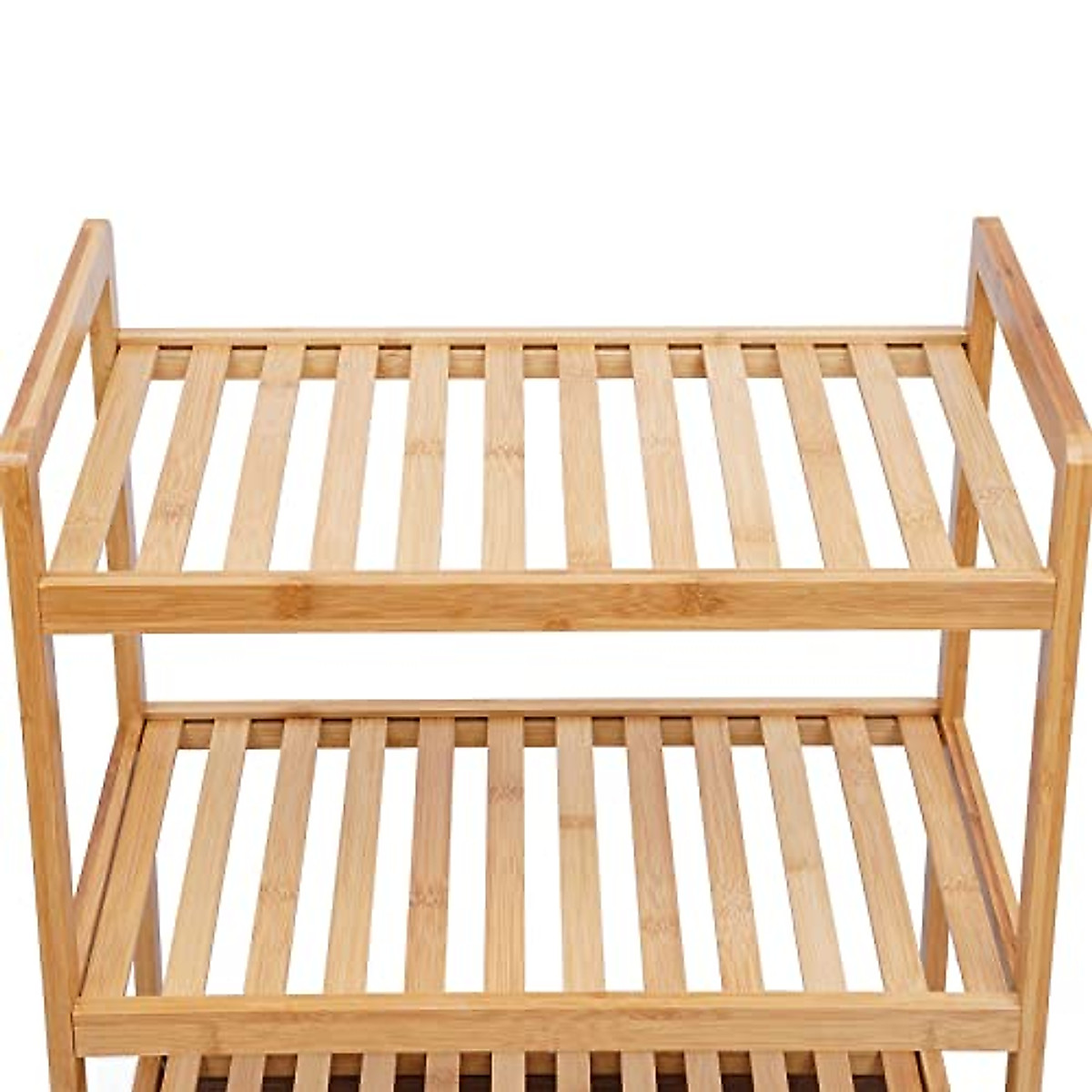 Bamboo Laundry Basket Laundry Hamper Storage Hamper with 3-Tier Shelves for Bathroom Living Room Bedroom