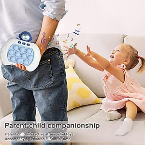 Quick Push Bubble Competitive Game Console Series, Quick Push Game Console, Decompression Breakthrough Puzzle Pop Game Machine, Multiple Game Modes Toy for 3+ Years (Pink)