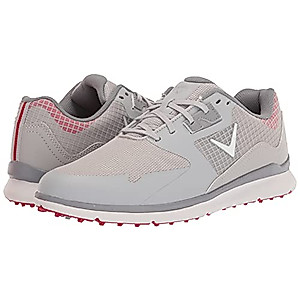 Callaway Men's Oceanside v2 Golf Shoe, Grey/Red, 10.5 Wide