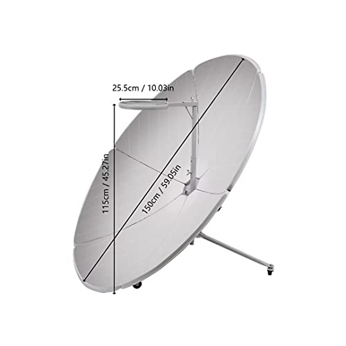 1800W Portable Concentrating Oven BBQ Grill Multifunctional Solar Cooker Parabolic Sun Oven Outdoor Stove High Calorific Value for Home Garden Yards Camping BBQ Cooking RV 1.5M Diameter 1292-1832℉