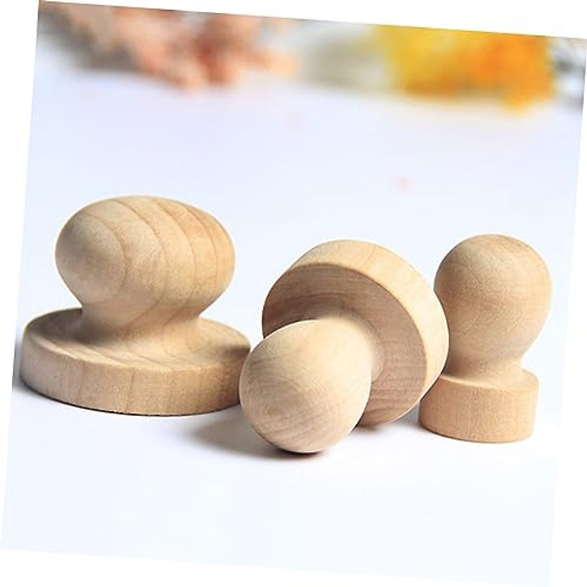 VILLCASE 12pcs Solid Wood Stamp Handle Stamp Handle Parts Stamp Handle Accessories Replacement Stamp Handle Wedding Stamp Handle Wooden Stamper Handle Hand Decor Wax Model Three-Dimensional