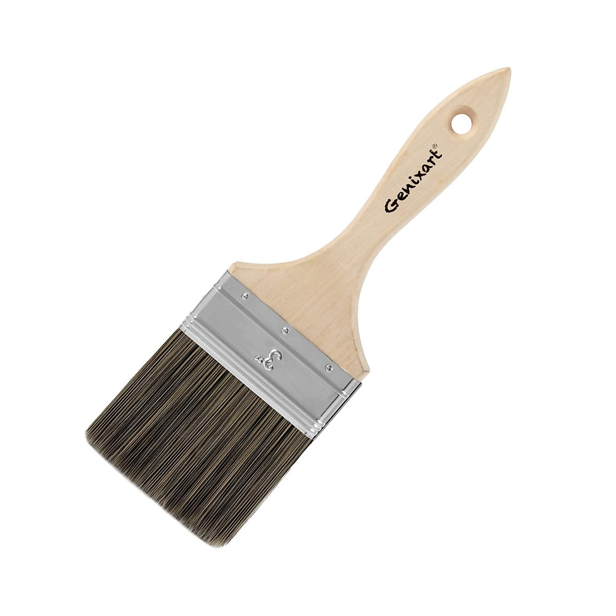 Double Thick Chip Paint Brush, 3 inch / 75mm Stain Brushes for Painting Walls and Fence Staining, Wooden Handle Masonry Paintbrush for Varnish, Paste, Gesso and Limewash