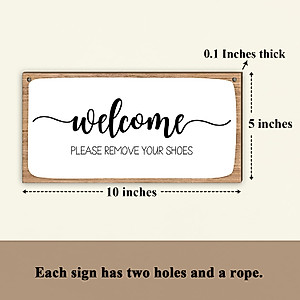 Welcome Please Remove Your Shoes Sign, No Shoes Sign for House, Shoes Off Sign, Wood Hanging Sign, Wood Home Decor Sign Wall Plaque, Artwork Gift for Front Door Hallway Wall Entryway Porch -29