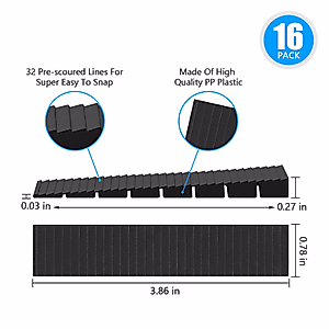 Heavy Duty Plastic Shims for Indoor/Outdoor Use - 16 Pack Wedges for Furniture, Appliances, DIY Furniture Levelers