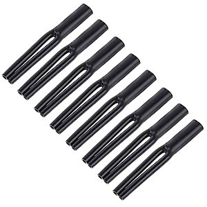 Neutrual Cable Pants, Cable Jacket Speaker Wire Pants Y Boot 9MM 2-Conductor (⌀9MM-2x 3.5MM 8PACK Black) Dressing Up/Protecting/DIY Your Speaker Cables, DIN to RCA Cables