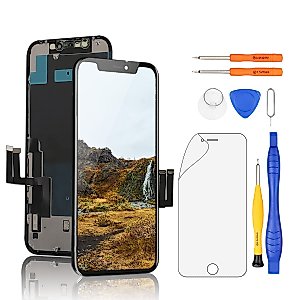 Yodoit for iPhone 11 Screen Replacement Kit COF Full HD LCD Display 3D Touch Digitizer Frame Full Assembly with Repair Tool for Model A2111, A2223, A2221 Black 6.1inch