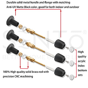 SENTO Bathtub and Shower 3 Handle Tub Trim Set For Price Pfister Faucets Bathtub Shower, Easy Installation, Heavy Duty Metal, Matte Black