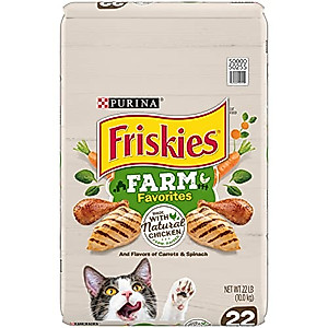 Purina Friskies Dry Cat Food, Farm Favorites With Chicken - 22 lb. Bag