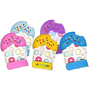 A Little Boo Baby Teething Mitten - Teether Glove - Infants Newborn Teething Toy [2 Pack]