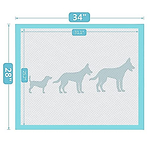 BESTLE Extra Large Pet Training and Puppy Pads Pee Pads for Dogs 28"x34" -40 Count Super Absorbent & Leak-Proof